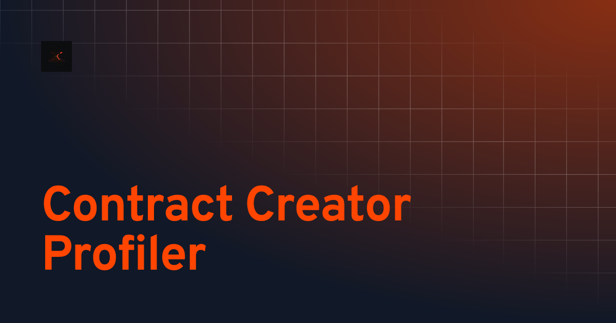 Contract Creator Profiler | Forge